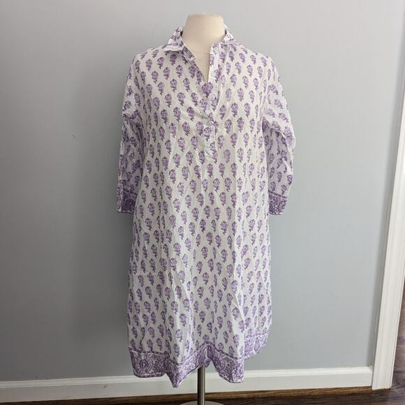 isla payal | Dresses | Womens Isla Payal Purple White Paisley Dress ...